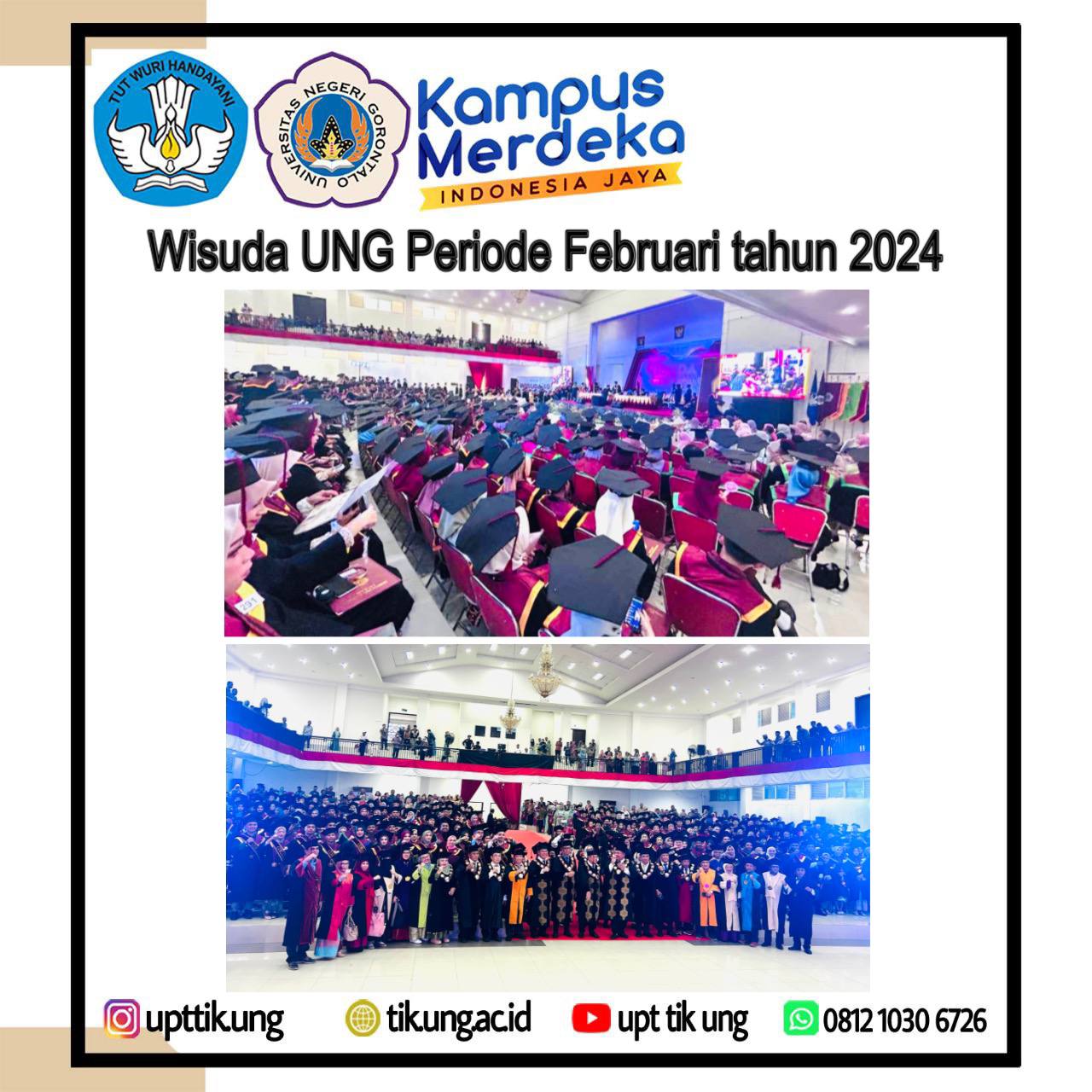 UNG kembali Gelar Wisuda ke 49 Periode Februari 2024 - Dulohupa.id