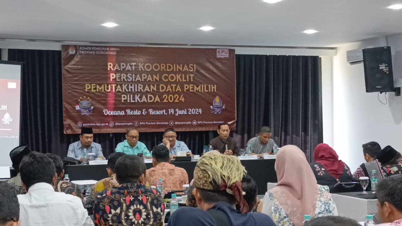 KPU Provinsi Gorontalo Rakor Persiapan Coklit Pemutakhiran Data Pemilih - Dulohupa.id