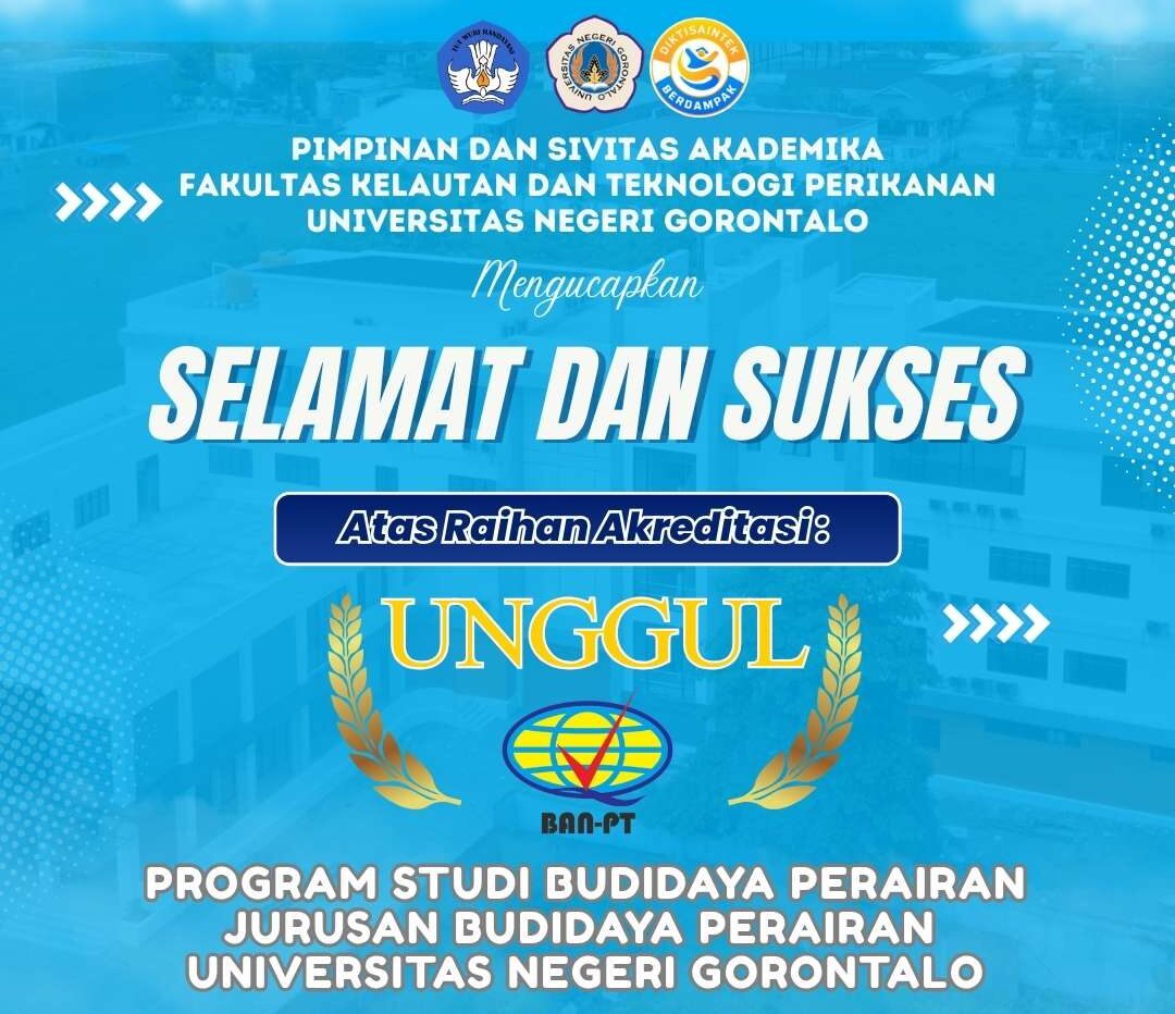 Prodi Budidaya Perairan FKTP UNG Raih Predikat Akreditasi Unggul